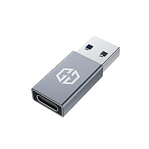 GRAUGEAR USB to USB C Adapter, 10Gbps Double Sided Data Transfer, 3A Fast Charging, USB C Female to USB A Male Adapter 3.2, Compatible with PC, Laptop, MacBook, iPhone, iPad, Apple Watch, Carplay