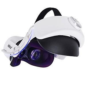 Adicop Elite Strap with Battery for Oculus Quest 2, 5300mAh Extend 4hrs Playtime,Fast Charging VR Power,Counter Balance&Adjustable Head Strap for Enhanced Support and Comfort in VR