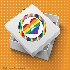 Love Wins LBGTQ Equality Pride Acceptance & Appreciation Thank You Sticker Labels, 40 2" Party Circle Stickers by AmandaCreation, Also Great for Envelope Seals & Gift Bags