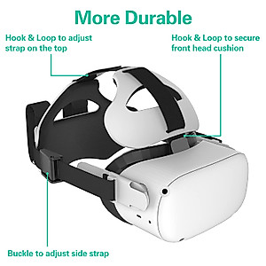 Head Strap & 16.4ft/5m USB C Long Link Cable for Oculus Quest 2 VR Headset