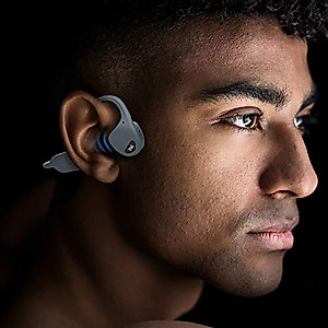 Open Ear Wireless Sport Bluetooth Headphones with Mic, Headset Earphone, Long Battery and Ultra-Lightweight (RED)