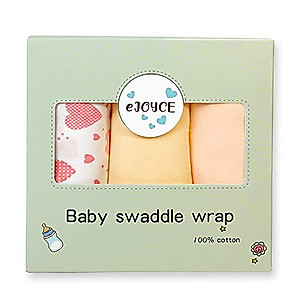 eJoyce Newborn Swaddle Blanket Wrap for Infant by 3 per Pack, EJ-2003 (Set 2)