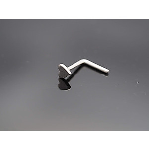18,20 gauge Mini heart Nose Stud ,925 Sterling Silver,Tiny Heart Nose Stud / nose screw, Body Piercing Jewelry, Silver Nose ring (18g Left Screw)