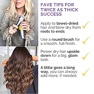 fave4 hair Twice as Thick Blow Dry Thickening Cream for Bigger Hair, Volume for All Hair Types, 5.5 fl oz