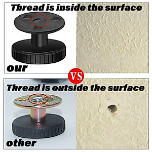 BEDEXUT Adjustable Threaded Headboard Stoppers/Bumper Against Wall, 4 Pack Behind Bed Frame Protector Antishake Tool, Bed Shake Support Stabilizer Device for Anti-Knocking,Banging,Squeaking,Rocking