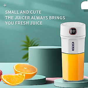 Aldeepo Portable Coffee Grinder and Blender Smoothies with 12Oz BPA Free Personal Travel Cup, Durable Stainless Steel Mix Blender with Metal Coffee Filter, USB Rechargeable(White)