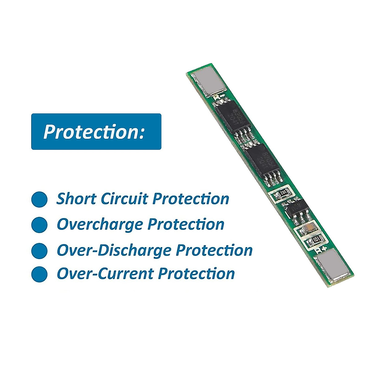 AEDIKO 20pcs 1S 3.7V 4A 18650 Charger PCB BMS Protection Board for Li-ion Lithium Battery Cell