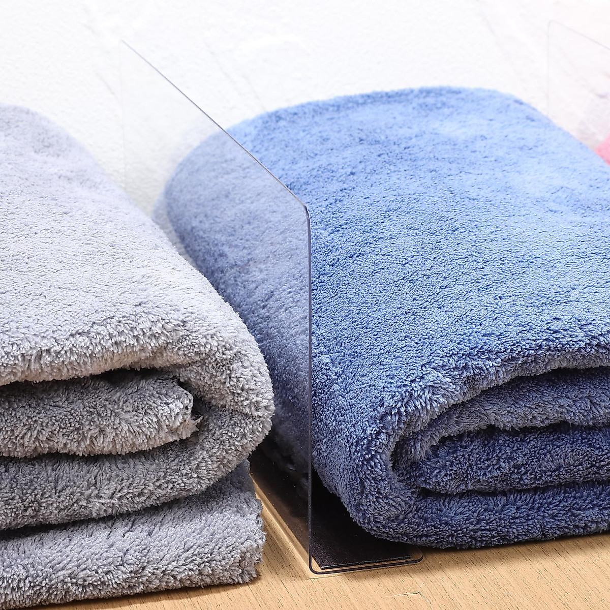 Baluue 6Pcs Clear Shelf Dividers, Magnetic Shelf Divider Organizer, Multi-Function Closets Separator Clapboard for Supermarket Goods Commodity Dividers 12cm