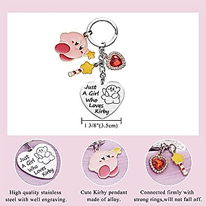 Kirby Merch Cute Keychain Cartoon Video Game Character Gifts For Teen Girls Daughter Women Birthday Gift Keychains