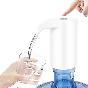 MJIYA Water Dispenser for 5 Gallon Bottle - Safe and Durable Electric Pump with Universal Compatibility - Convenient USB Charging Battery - Easy to Use and Portable - for Home, Camping, and Office