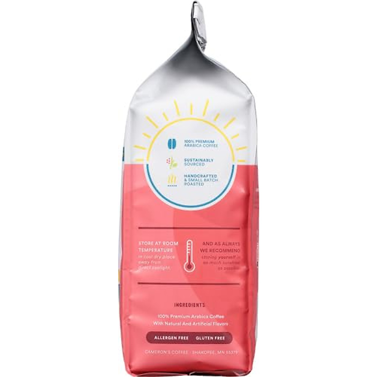 Cameron's Coffee Roasted Ground Coffee Bag, Flavored, Vanilla Hazelnut, 12 Ounce