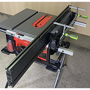 BOW Products 46” XT XTENDER Fence - T-Track Table Fence System with Multiple T-Slots for Woodworking Accessories - Fits Portable Table Saws, Cabinet Saws, and Band Saws - XT546 (Fence Only)