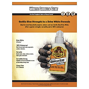 Gorilla White Glue Pen, Waterproof, .75 ounce Precision Tip Bottle, White, (Pack of 6)