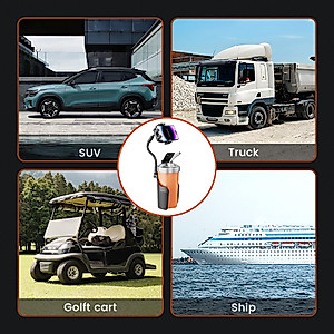 toocki Cup Holder Phone Mount for Car, Universal 360° Adjustable Gooseneck Cell Phone Cup Holder Expander for Medium-Sized Vehicles Truck Compatible with iPhone Samsung & All Smartphones