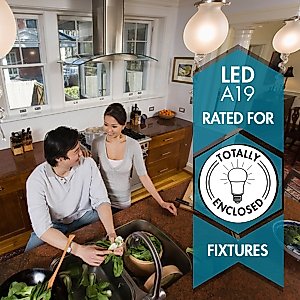 TCP LA927KND6 LED Light Bulbs 60 Watt Equivalent | Energy Efficient (9W) Non-Dimmable A19 Shape E26 medium base, Pack of 6, Soft White, 6 Lamps