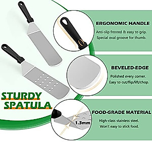 Griddle Accessories Kit of 18, HaSteeL Teppanyaki Tools for Flat Top Cooking Grilling Camping, Stainless Steel Melting Dome, Metal spatulas, Bacon Press for Outdoor BBQ, Heavy Duty & Dishwasher Safe