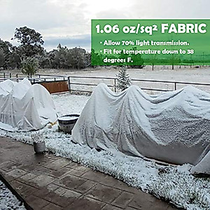 Plant Covers Freeze Protection, 10ft×33ft Reusable Rectangle Frost Protection Floating Row Cover Plant Blanket Garden Winterize Cover for Cold Weather Snow