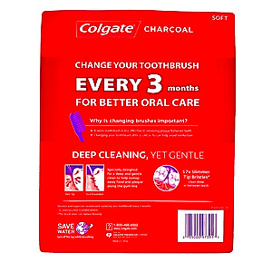 Colgate Charcoal Infused Floss-Tip Slim Soft Toothbrush (8 Pk.)