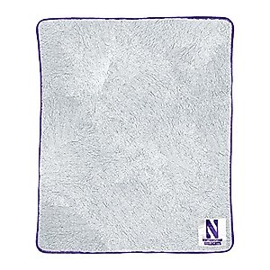College Soft Two-Tone Sherpa Throw, 50" x 60" Blanket, Officially Licensed for Bedding, Sofa, or Gameday, Frosty Fleece Cover (Northwestern Wildcats - Purple,)