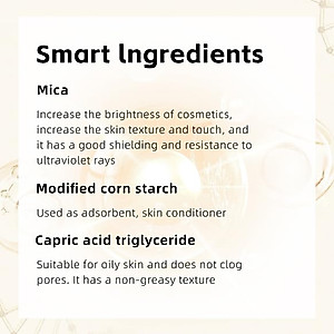 Loose Face Powder, Oil Control Minimizes Pores and Fine Lines, Sebum Control Makeup Pressed Powder Pact, Absorb Sweat and Prevent Clumps, with Mirror and Puff 15g, (Tender complexion)