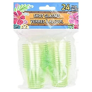 TopNotch Outlet Disposable Shot Cups - Mini Cups (2 Oz) Unique Green Solo Party Shooters - Jello Shots - Jager Bombs - Beer Pong Cups - St Patricks Day - Plastic Shot Glasses