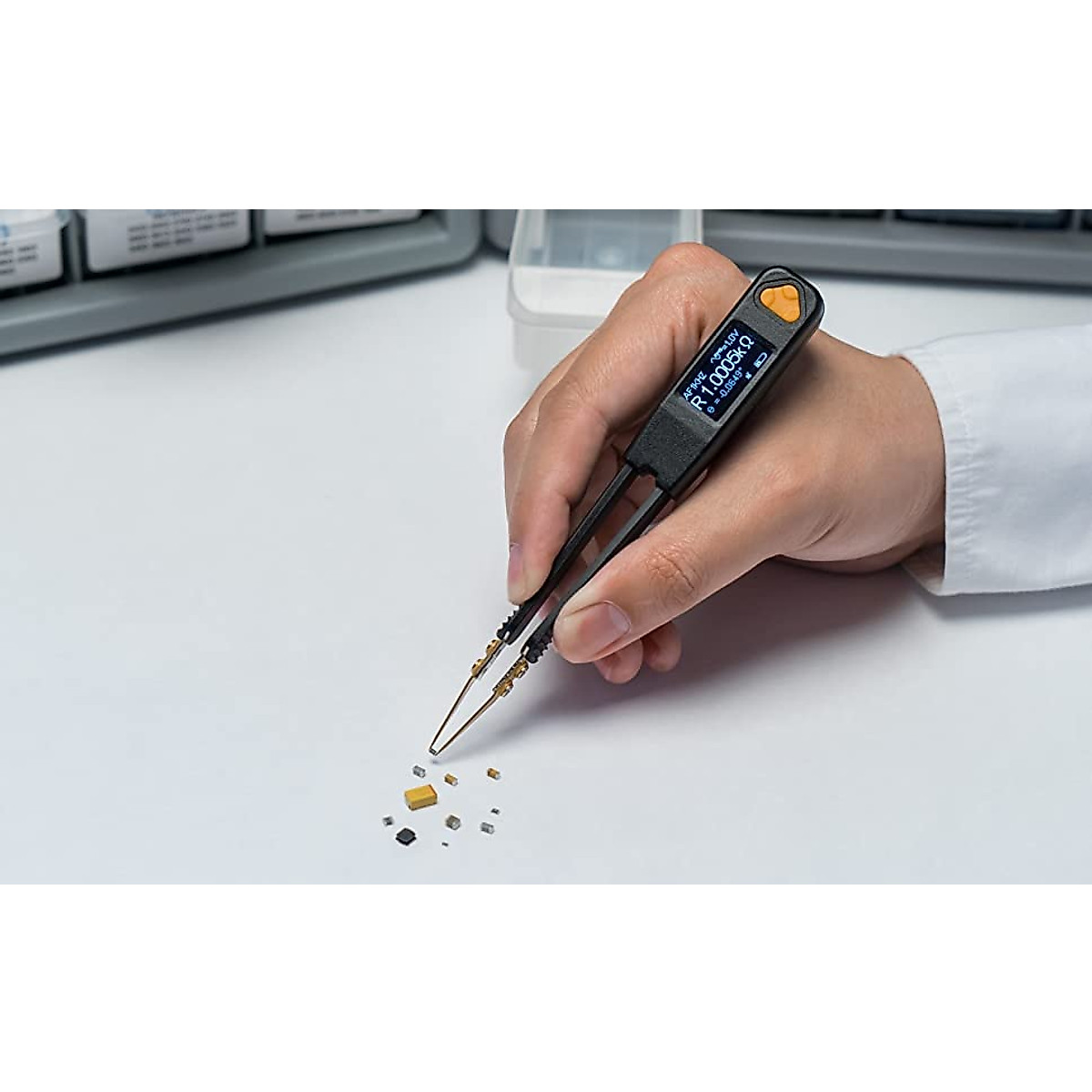 LCR Research Pro1 Plus - 100KHz LCR Meter with 0.1% Accuracy/LED Tester/ESR Meter/Smart SMD Tweezers