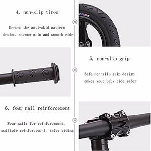 ygqtbc Children's Bicycle - Sport Balance Bike No Pedal Walking Bicycle with, Adjustable Handlebar and Seat, for Ages 2 to 6 Years Old