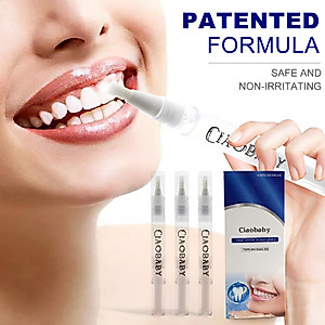 Teeth Whitening Pen 4 Pens for 70+ Uses, Twice a Day for Visibly Whiter in 1 Week, Effective Painless No Sensitivity Vanilla Mint Flavor