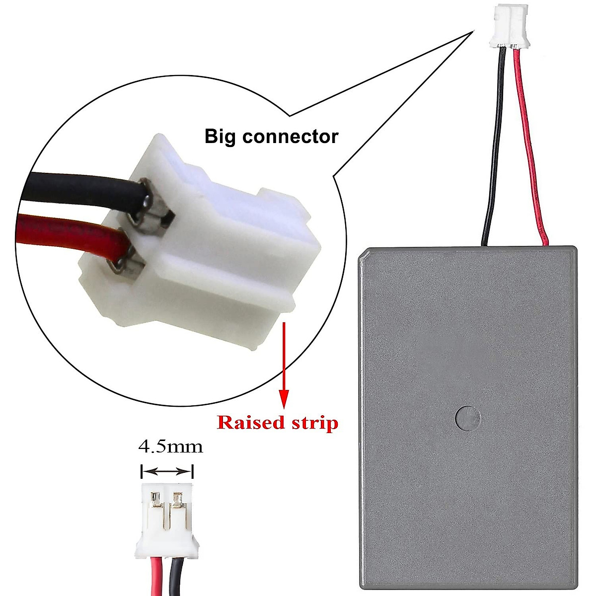 OSTENT 3.7V 1000mAh LIP1522 Rechargeable Li-ion Battery Pack for Sony PS4 Bluetooth Wireless Dual Shock Controller CUH-ZCT1 Series (CUH-ZCT1E/CUH-ZCT1U) First Generation Old Version Big Connector
