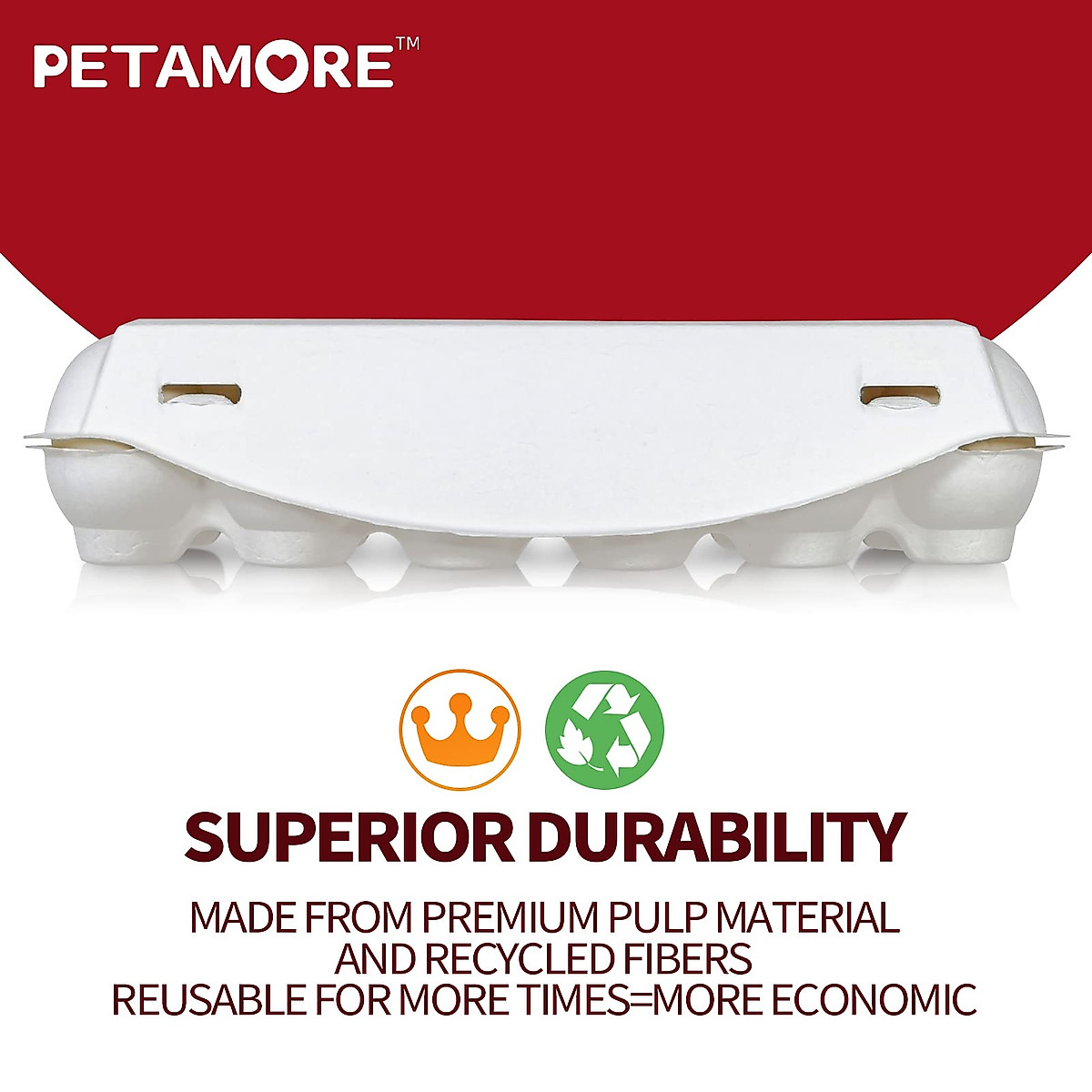 36 White Pulp Egg Cartons Holds 12 Small to Jumbo size Eggs - Strong Sturdy Reusable egg cartons bulk with flat top for personalized egg cartons-Cute egg crates for chicken quail duck goose eggs