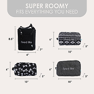 Easy Baby - Diaper, Bottle, and Supplies - Organizer Pouches - Change, Feed, and Dress Me (4 Pack Brooklyn) | Organizing Packing Tote Cubes for Baby Items | Good for Travel and Keeping Organized