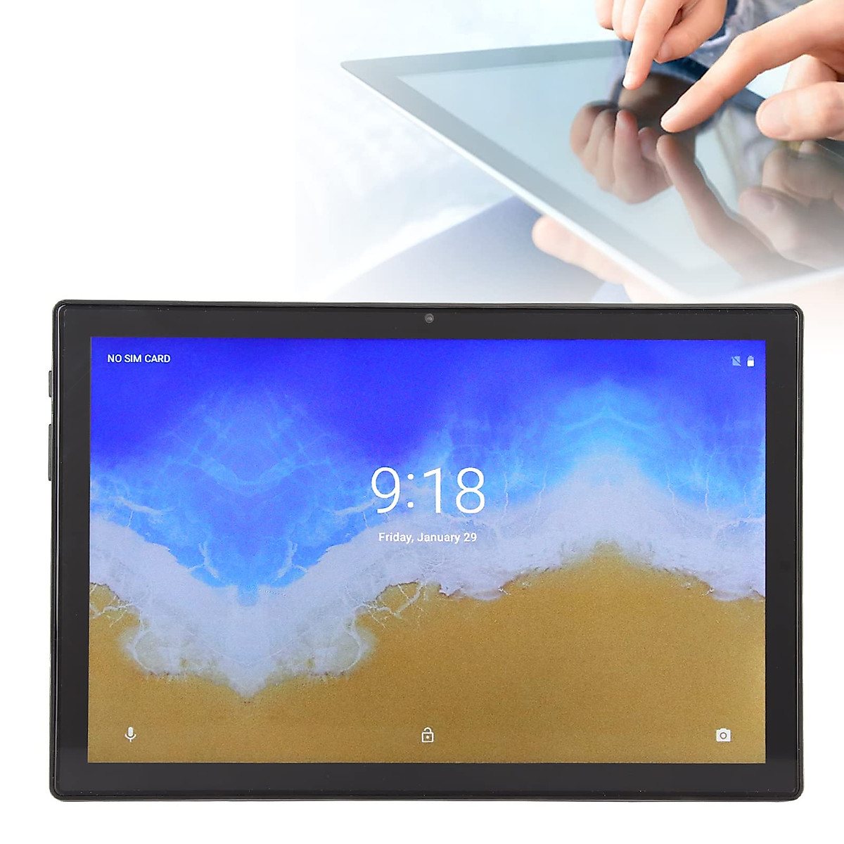 Pssopp HD Tablet, Gaming Tablet US Plug 100‑240V 8800mAh Battery Dual Camera 6GB RAM 64GB ROM (Iron Gray)