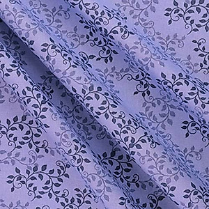 Mook Fabrics Cotton Leaves, Navy Yard