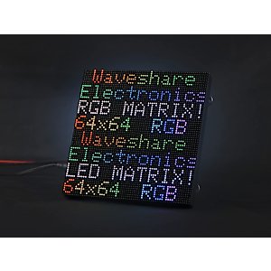 Full-Color RGB LED Matrix Panel for Raspberry Pi 4B+ 4B 3B+ 3B 2B+ Zero W WH Pico ESP32 Ardui 2.5mm Pitch 64×64 Pixels Adjustable Brightness