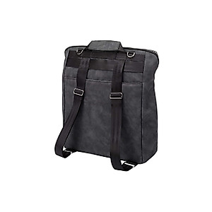 Petunia Pickle Bottom Cinch Convertible Diaper Bag Backpack for Busy Parents, Stylish, Spacious, & Secure, Fits All Essentials for Everyday Use or Travel (Midnight Leatherette)