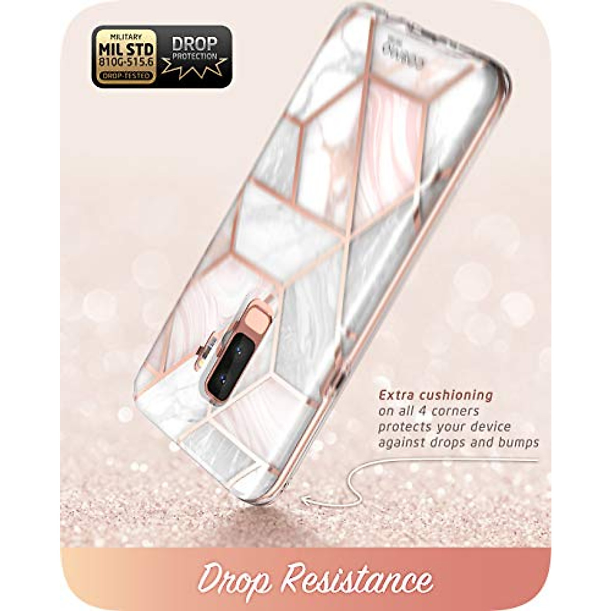 i-Blason Cosmo Full-Body Bumper Case for Galaxy S9 Plus 2018 Release, Thermoplastic Polyurethane, Shock-Absorbent, Marble