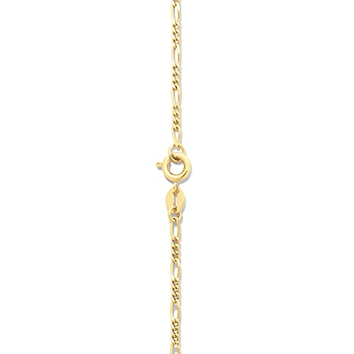 Amazon Essentials 14K Gold Plated Fine Figaro Chain 18", Yellow Gold