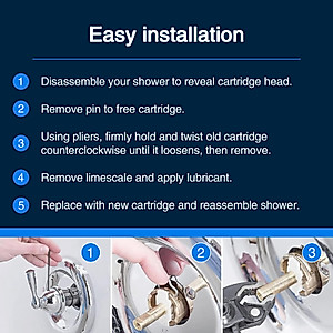 Cartridge for Moen 1222 Replacement, Compatible with Moen 1222 Collection One Handle Posi-Temp Faucet Cartridge Replacement Tub Shower Only Configurations, 1 Pack, Brass