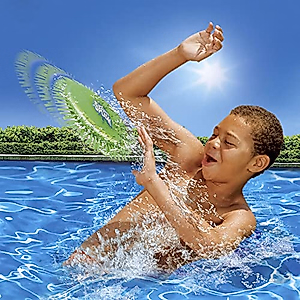 Banzai Green Aqua Saucer Pool Toy 5" Disk (Soak It and Throw It)