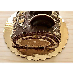 8" Gold Scallop Cake Circle Round Board (10) Made in USA