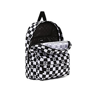 Vans Realm Flying V Black Ashley Blue Backpack, Black/White