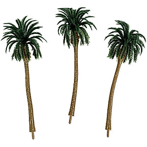 Miniature Model Palm Trees for Dioramas, DIY Crafts (5 Sizes, 15 Pieces)