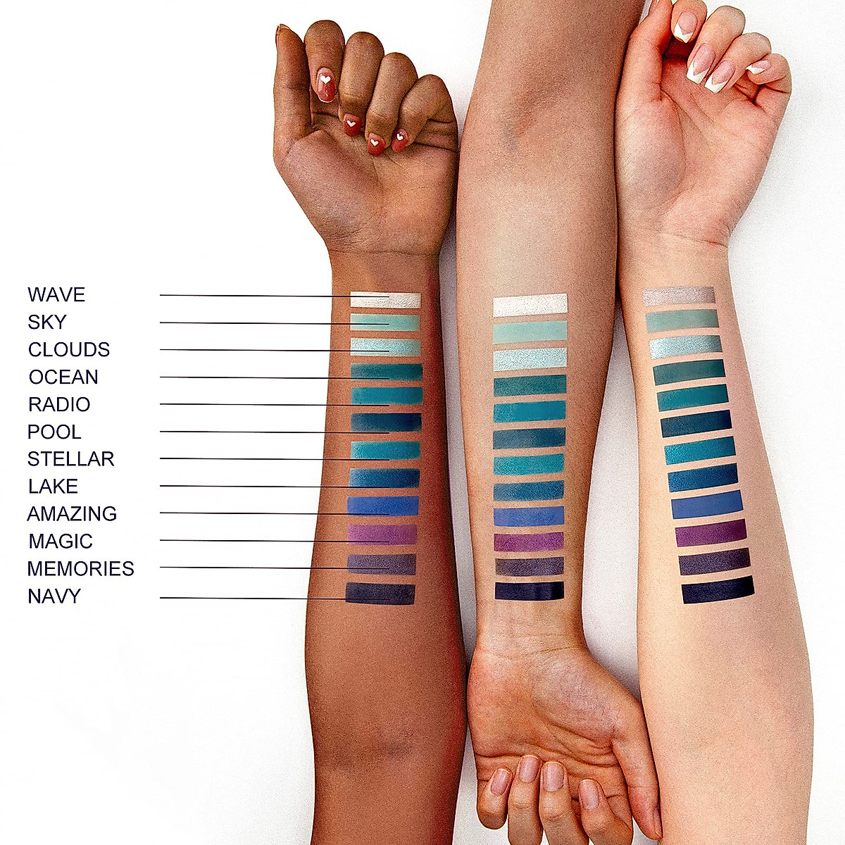 SEEUI Makeup Palette Easy to Blend 24 Shades Metallic and Shimmers Eyeshadow Sweatproof and Waterproof Eye Shadows Rainbow Eyeshadow Palette