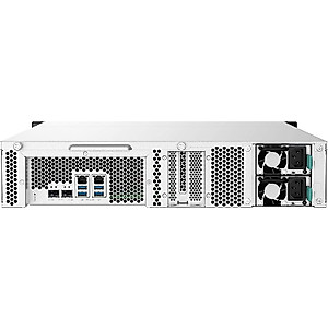 QNAP TS-1232PXU-RP-4G 12 Bay High-speed SMB Rackmount NAS with two 10GbE and 2.5GbE Ports, Redundant PSU