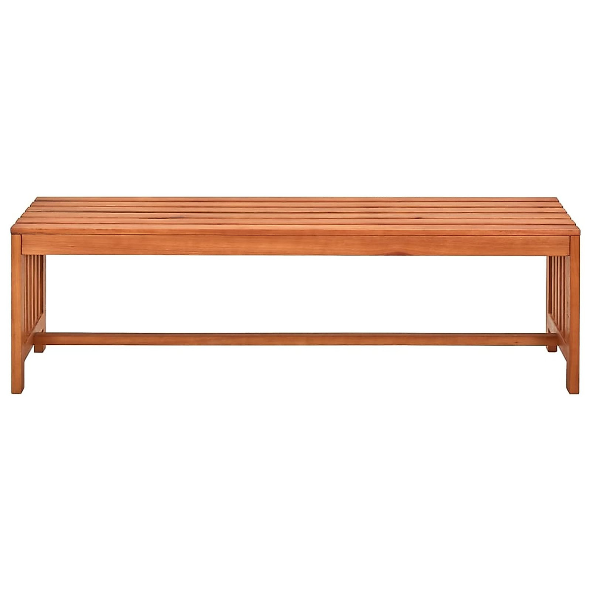 Tidyard Patio Bench, Eucalyptus Wood Park Bench, Wooden Outdoor Bench Chair for Garden Entryway Yard Porch Backyard 51.2 x 16.1 x 15.4 in