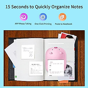 LIUYUNQI 200dpi Mini Pocket Printer Portable Thermal Printer Photo Picture EList Receipt Printer BT (Color : Blue)