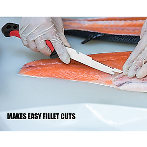 Sidomma 2 pcs Fishing Fillet Knife Set Stainless Steel 6.5 Inch Pro Fish Knife for Filleting, Fishing Gear, Fishing Tool Set, Fishing Sccessories Gifts for Men