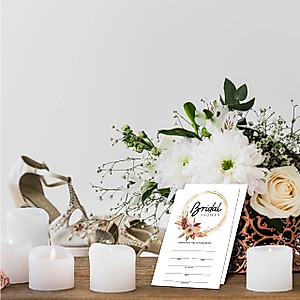 Pampas Grass Bridal Shower Invitations with Envelopes, 25 Pcs Boho Tropical Desert Blank Fill-in Invites for Wedding Reception, Engagement Party, Bachelorette Party(15)