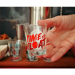 Silver Buffalo IT Shot Glass 4-Piece Drinkware Set, 1-5-Ounce, Red