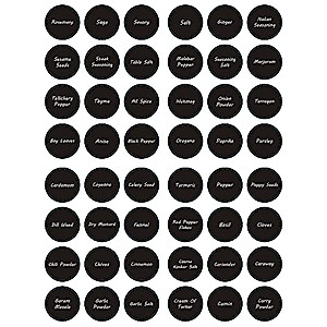 U-Pack 12 pieces of French Square Glass Spice Bottles 6 oz Spice Jars with Black Plastic Lids, Shaker Tops, and Labels by U-Pack